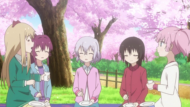 YuruYuri Cerezos en flor y una tormenta romántica - Ver en Crunchyroll